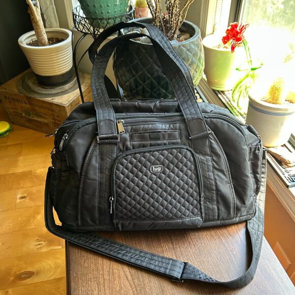 lug | Bags | Lug Propeller Quilted Duffel Bag Black Travelcarry ...